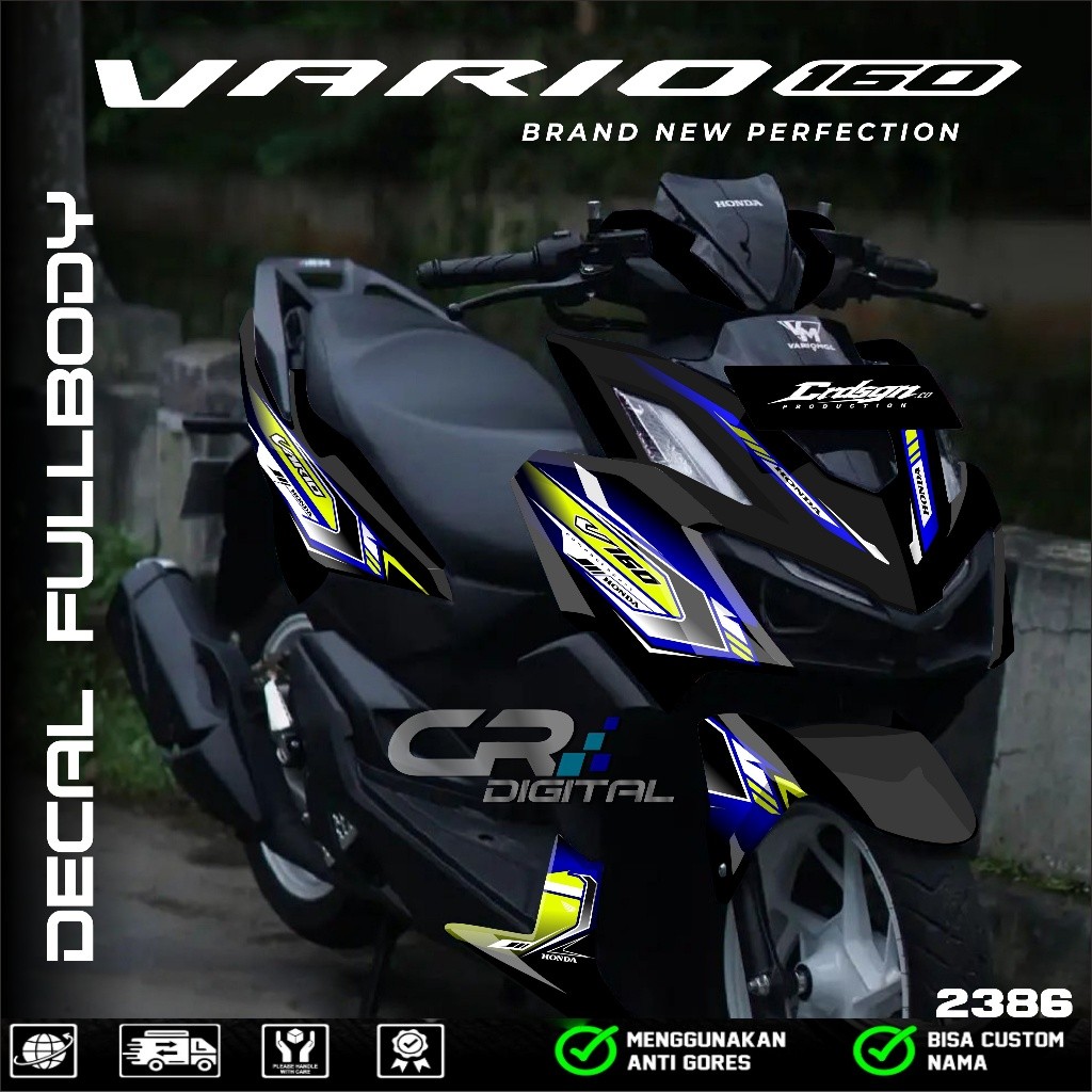 Jual Decal Stiker Vario 160 2022 2023 Full Body DESAIN STRIKE Terbaru ...