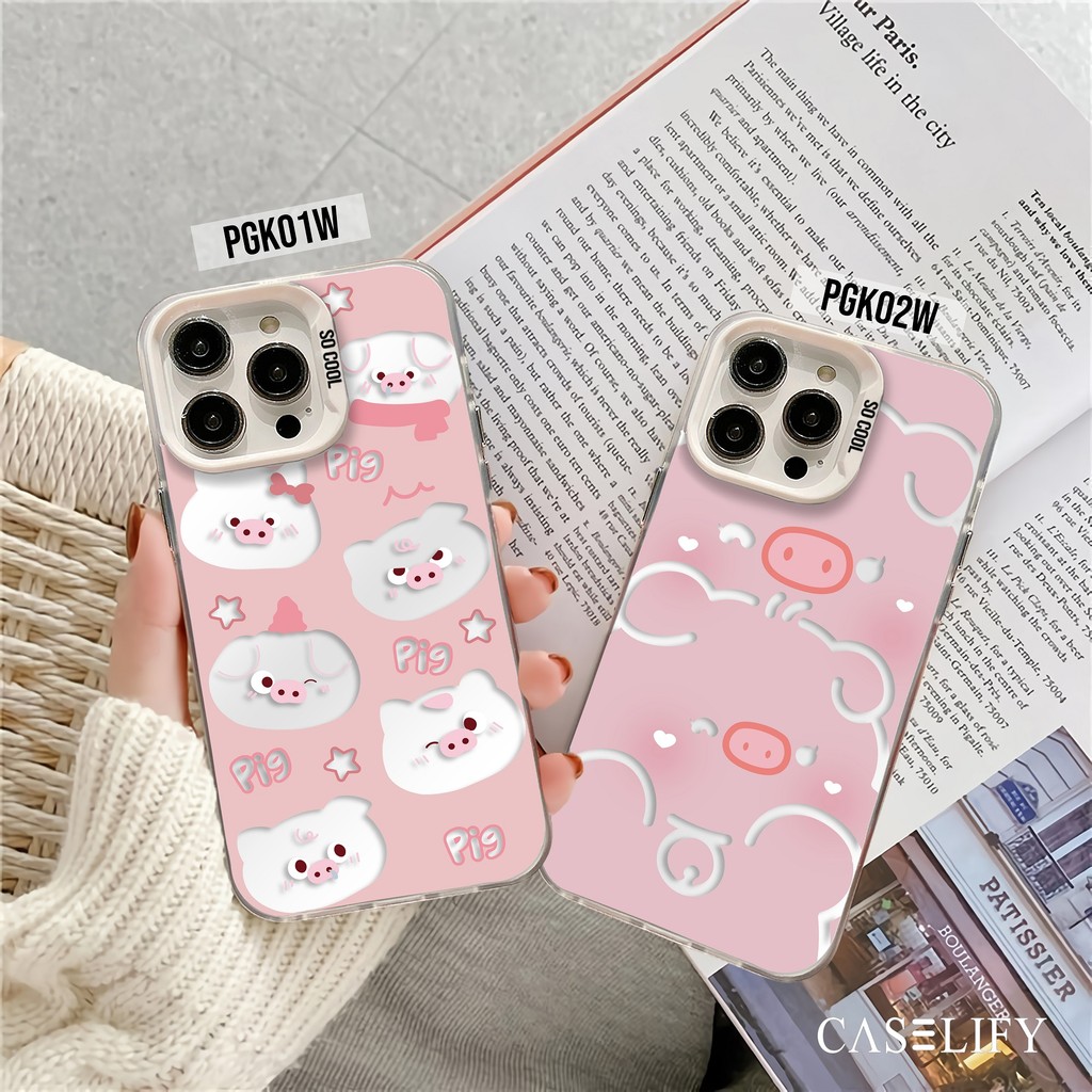 Jual CASELIFY ALL TYPE CASING IMD PIG PINK MENGKILAP CASE IPHONE ...