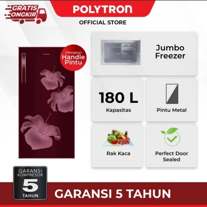 Jual Polytron Kulkas 1 Pintu PRB 186 180L bergaransi resmi | Shopee ...