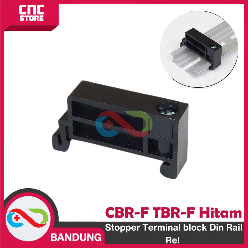 Jual Stopper Terminal block Din rail Rel CBR-F TBR-F Hitam | Shopee ...