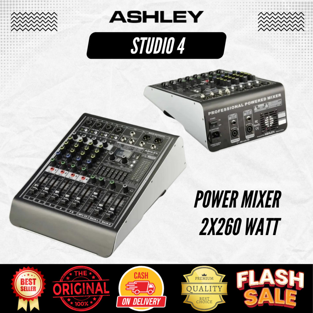 Jual Power Mixer Ashley Studio 4 Original | Shopee Indonesia