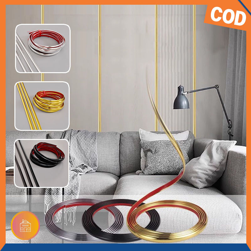 Jual Plat Dinding Meteran Walldekor Wall Sticker Panjang List Plat ...
