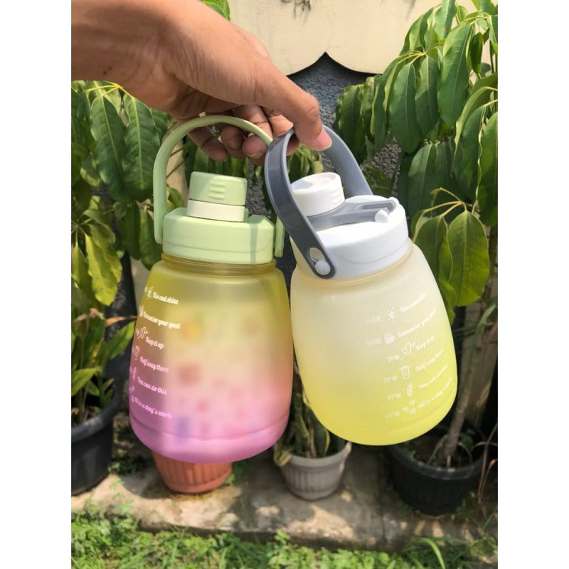 Jual Botol Minum Gemoy Gradasi Korea 1,3 Liter Viral Cute | Shopee ...