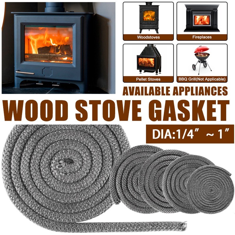 Jual 10/12mm Gasket Rope Seal Heat Resistance Fireproof Fiberglass ...