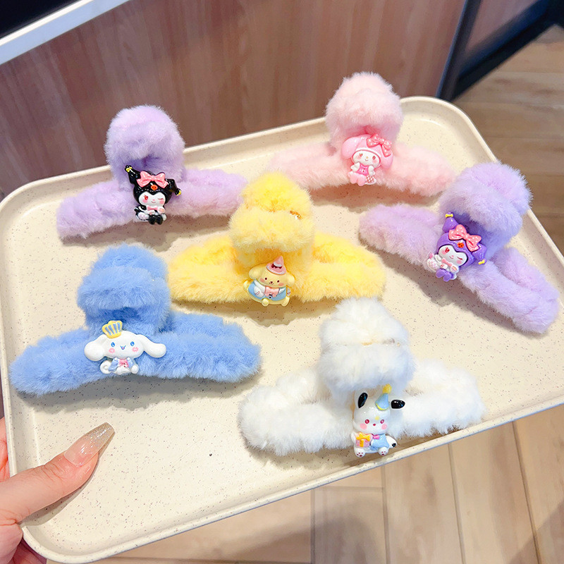 Jual JEPIT RAMBUT ANAK CEWEK MOTIF SANRIO JEDAY ANAK BULU HALUS LEMBUT ...
