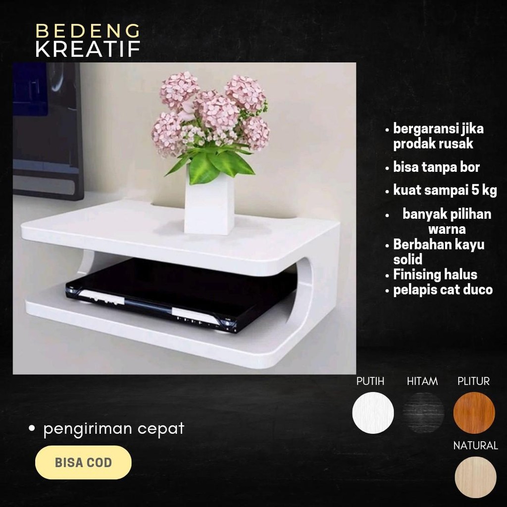 Jual Rak Resiver setop box tv,rak router wifi kuat kokoh bahan kayu ...