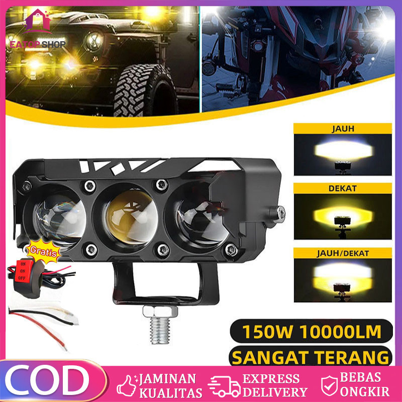 Jual LAMPU TEMBAK LASER FOGLAMP SOL 3 MATA LAMPU TEMBAK LED 4 MATA ...