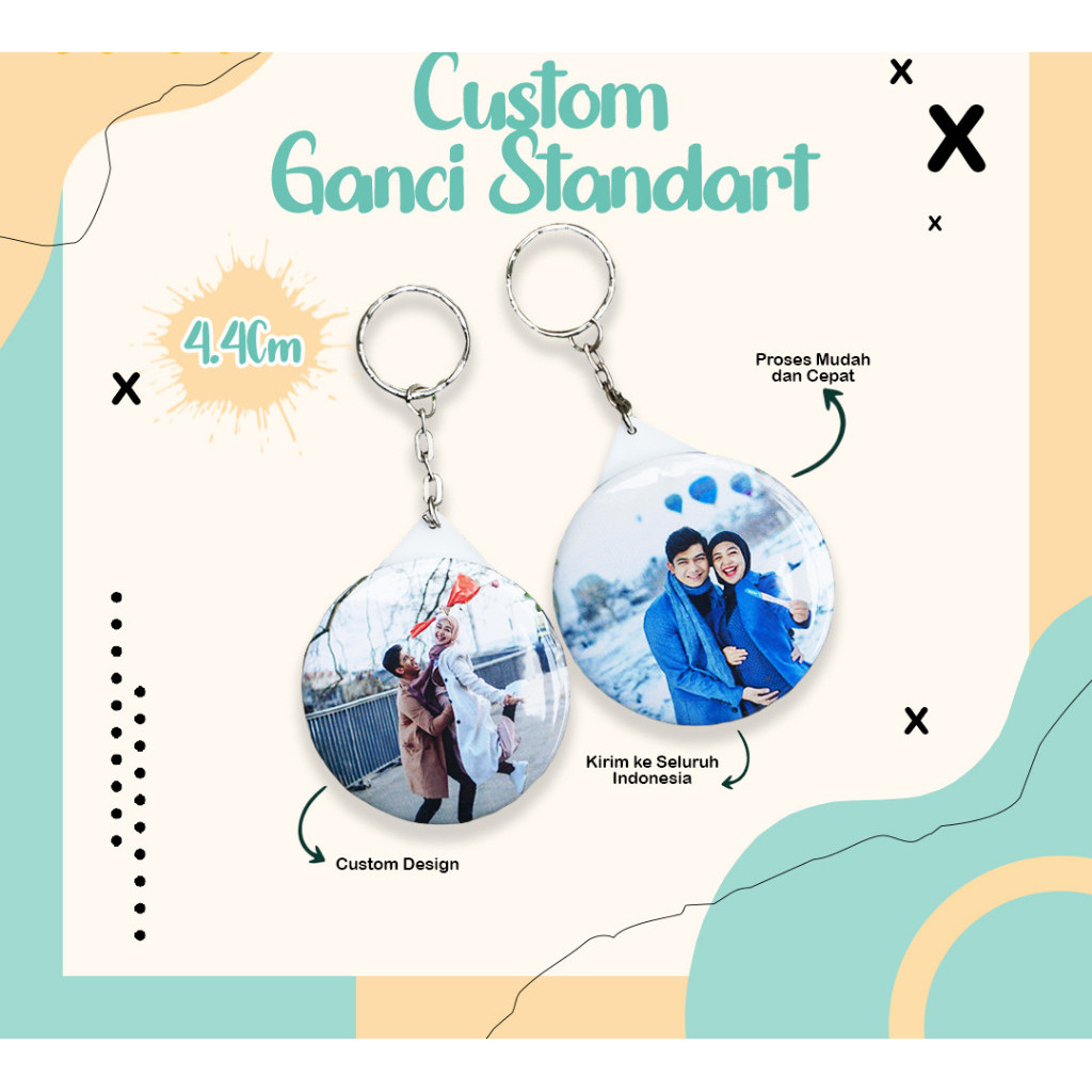 Jual CETAK GANCI CUSTOM 4,4CM / PIN GANTUNGAN KUNCI 1SISI CUSTOM ...