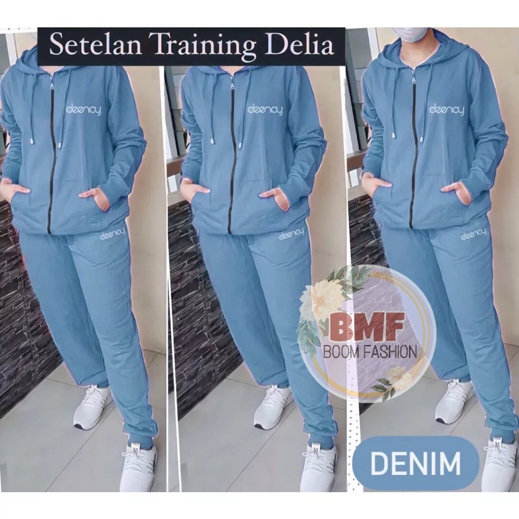 Jual BOOM - Setelan Training Delia Hoodie L XL XXL 3XL 4XL Fashion ...