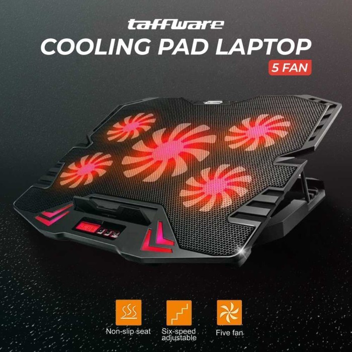 Jual Taffware - Cooling Pad Laptop 5 Kipas Pendingin 2600RPM 9-17Inch ...