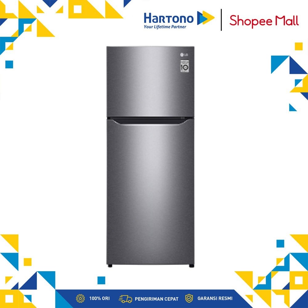 Jual LG Kulkas 2 Pintu 225L Smart Inverter Compressor GNB222SQIB ...