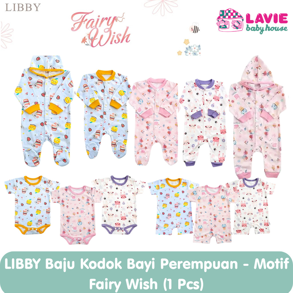 Jual LIBBY Baju Kodok Bayi Perempuan - Motif Fairy Wish (1 Pcs) - Lavie Baby House | Shopee ...