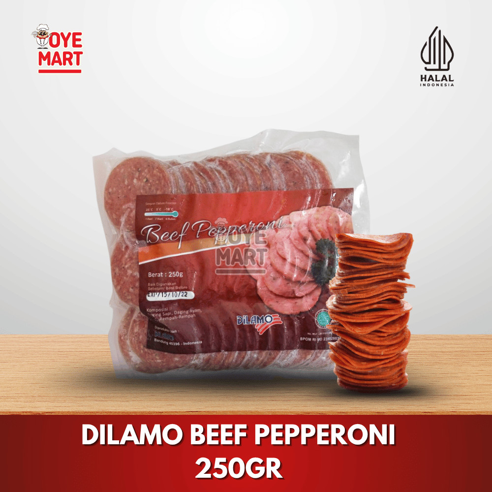 Jual DILAMO BEEF PEPPERONI 250GR KUALITAS PREMIUM | Shopee Indonesia