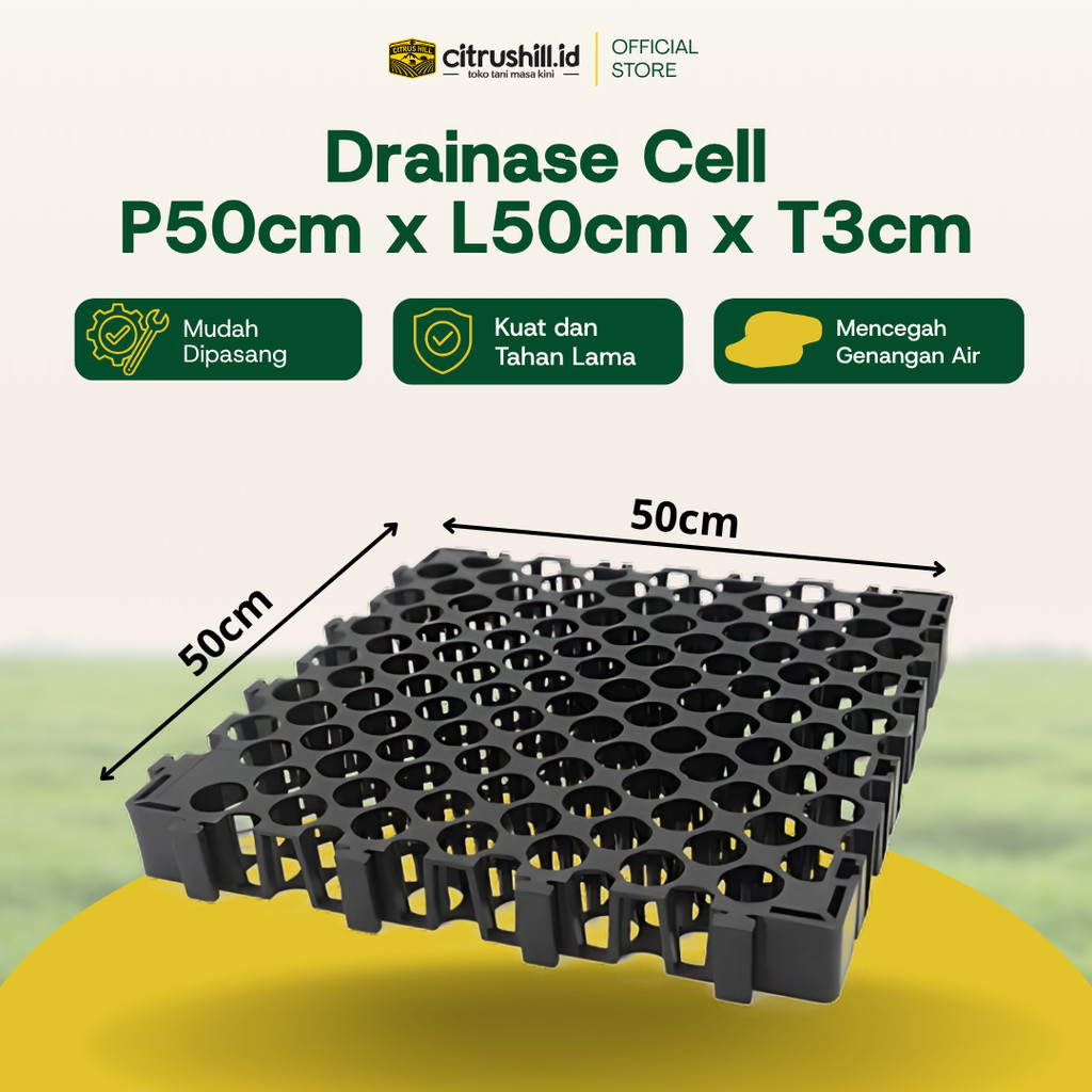 Jual Drainase Rumput Sintetis Outdoor 50x50cm Tebal 3cm • Alas Rumput ...