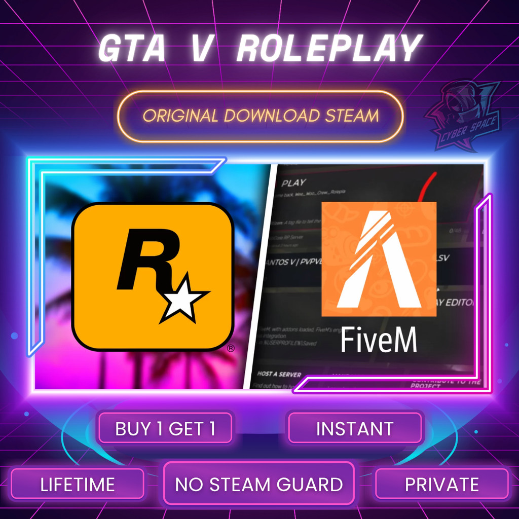 Jual [BONUS 1 GAME] Grand Theft Auto V GTA V Roleplay Five M PC ...