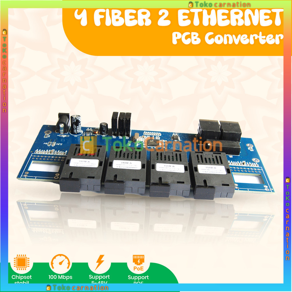 Jual 100M 4 sc 2 RJ45 Fast Ethernet switch Converter 20KM Ethernet ...