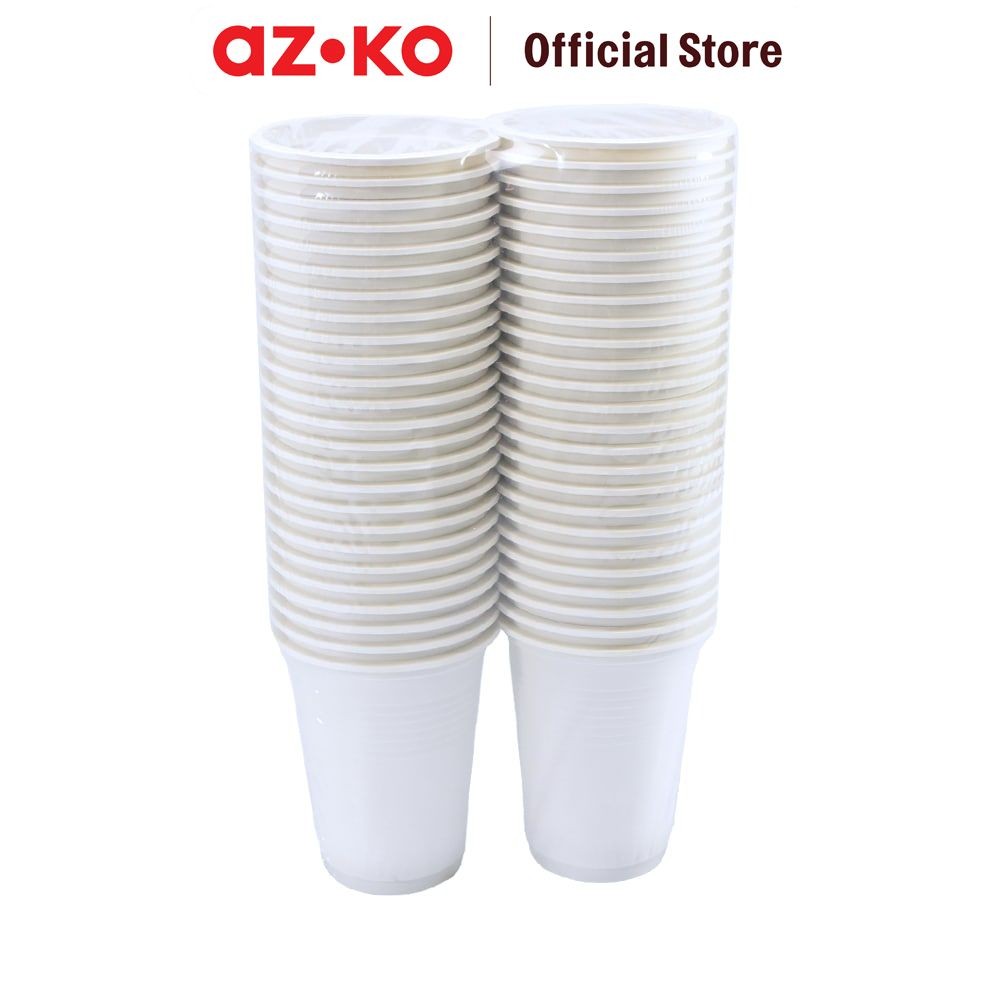 Jual AZKO Kris 350 Ml Set 50 Pcs Gelas Biodegradable | Shopee Indonesia