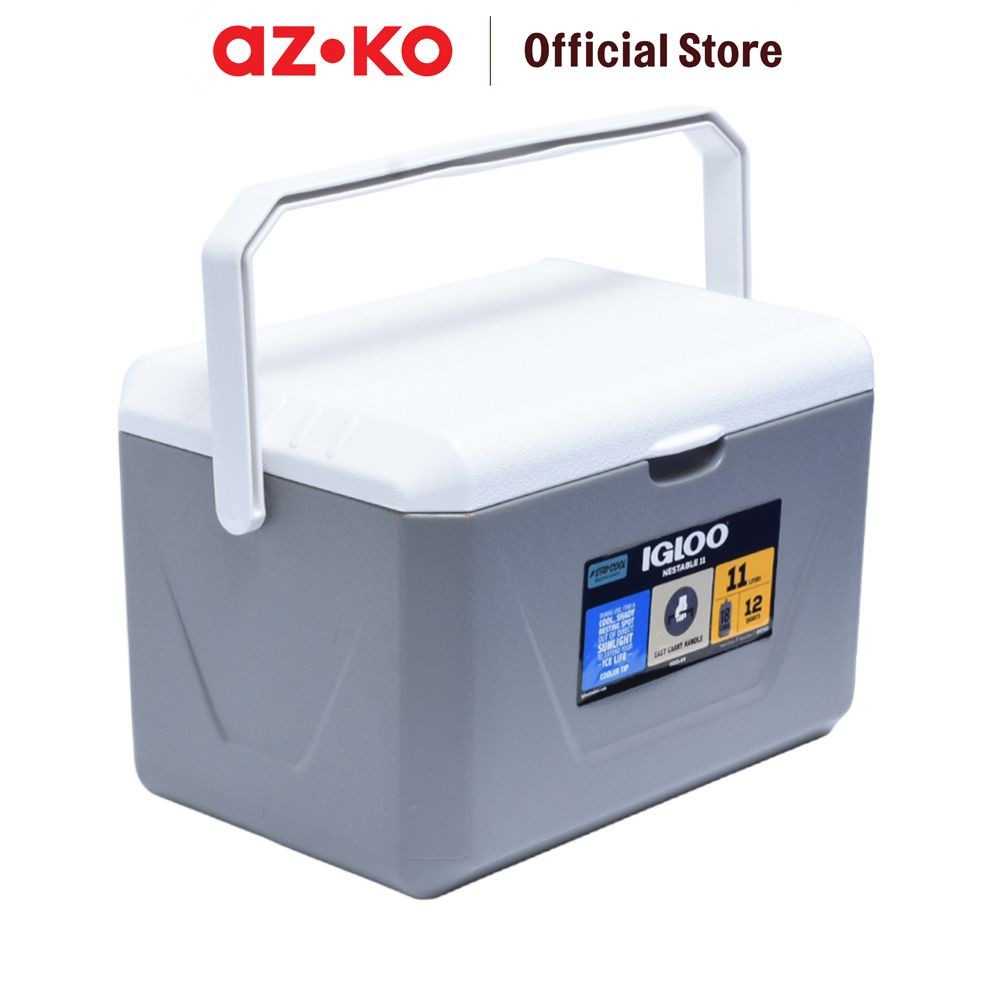 Jual AZKO Igloo 11 ltr Cooler Box Nestable - Abu-Abu/Putih Boks ...