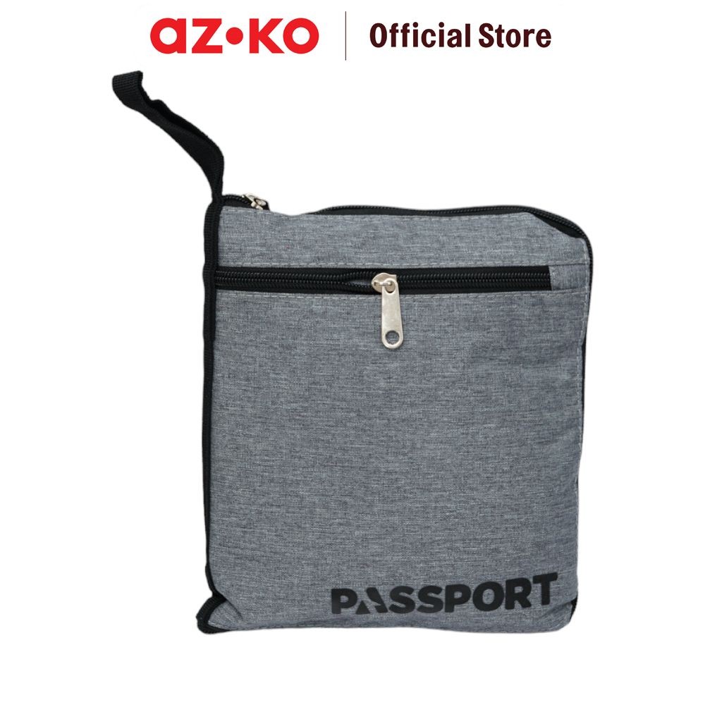 Jual AZKO Passport Stacy Tas Duffle Lipat - Abu-Abu Foldable Duffle Bag ...