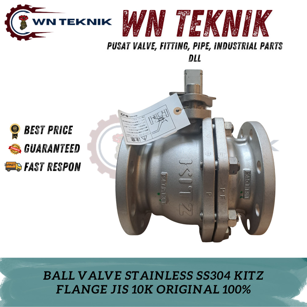 Jual BALL VALVE STAINLESS SS304 KITZ 4" INCH JIS 10K ORIGINAL 100% | Shopee Indonesia