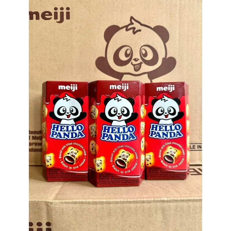 Jual Meiji Hello Panda Biskuit Bentuk Panda 42 gram per pcs | Shopee ...