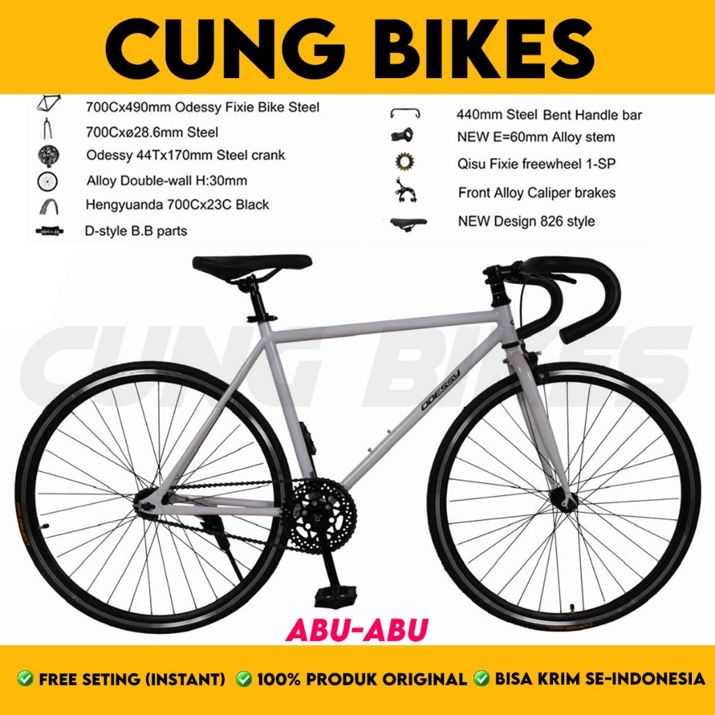 Jual Sepeda balap Fixie Odessy 1050 Rem Torpedo Doltrap 700c stang ...