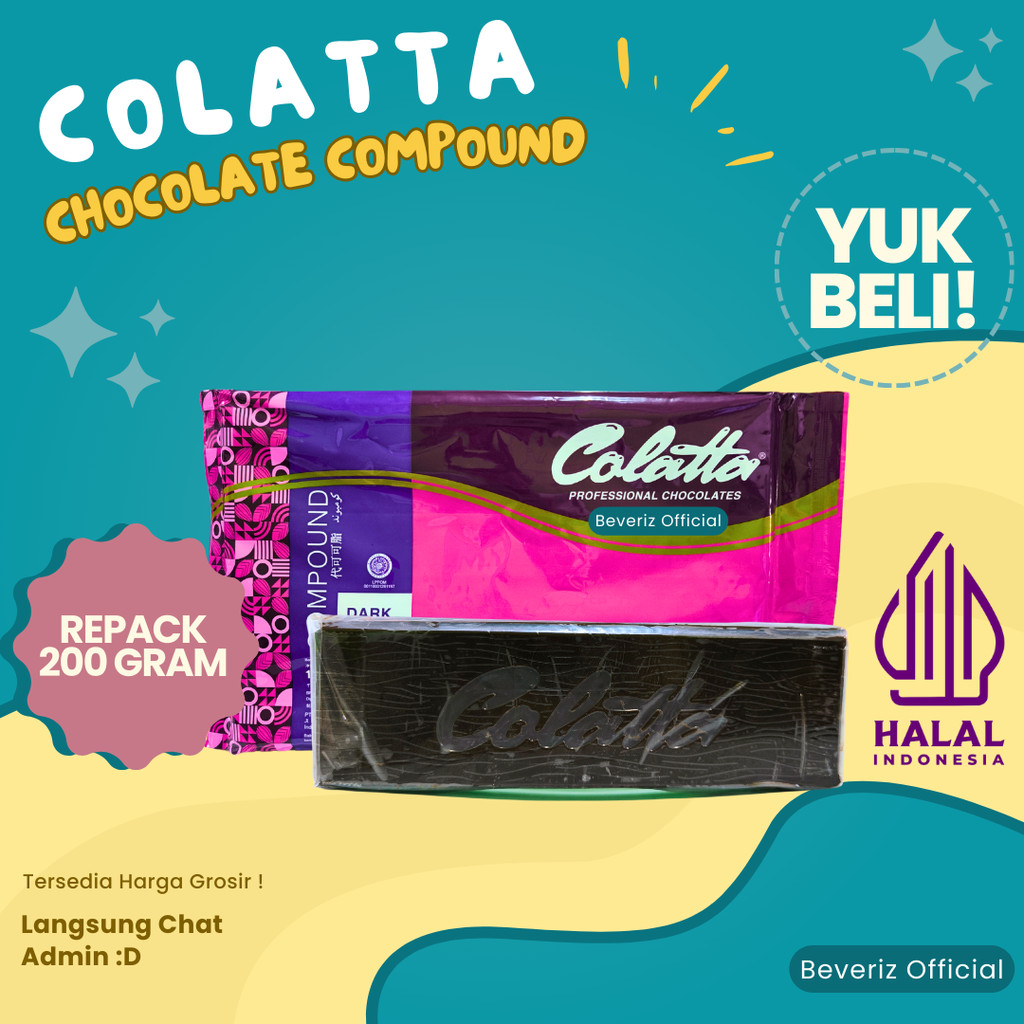 Jual BEVERIZ Repack Colatta Compound Dark Chocolate | Coklat Batangan ...