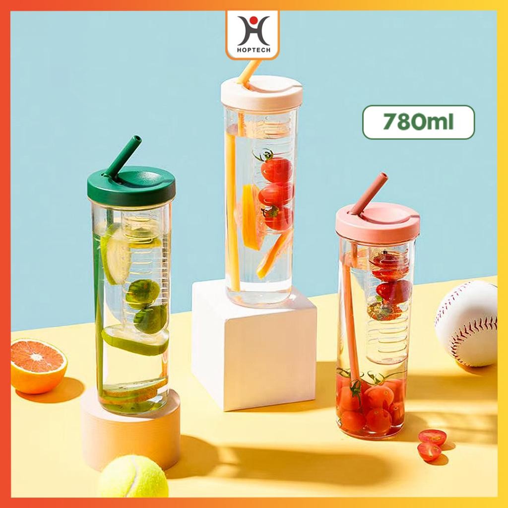 Jual Botol Minum Infused Water 720ml Dengan Sedotan Lipat Tumbler ...