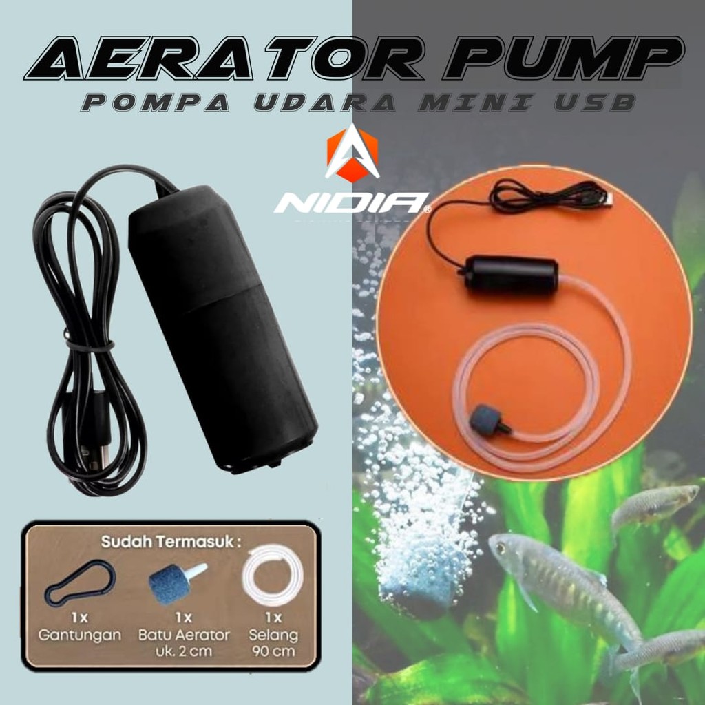 Jual USB Aerator Mini Portable Pompa Aquarium - Fish Tank Oxygenator ...