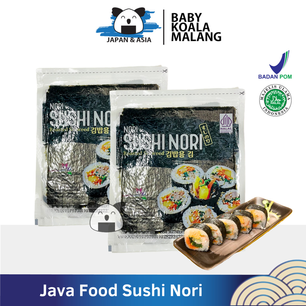 Jual JAVA SUPER FOOD Nori Sushi Gold 10 Lembar Halal | Seaweed Rumput ...