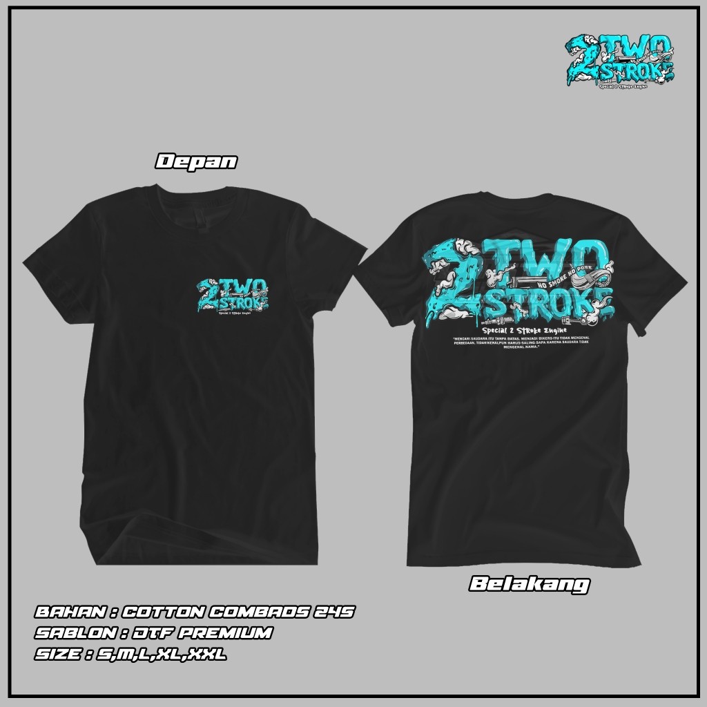 Jual [Bisa COD] Kaos Special Two Stroke Engine No Smoke No Poke ...