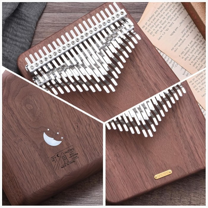 Jual LingTing Kalimba LT-K42W Thumb Piano 42 Keys New Version Walnut ...