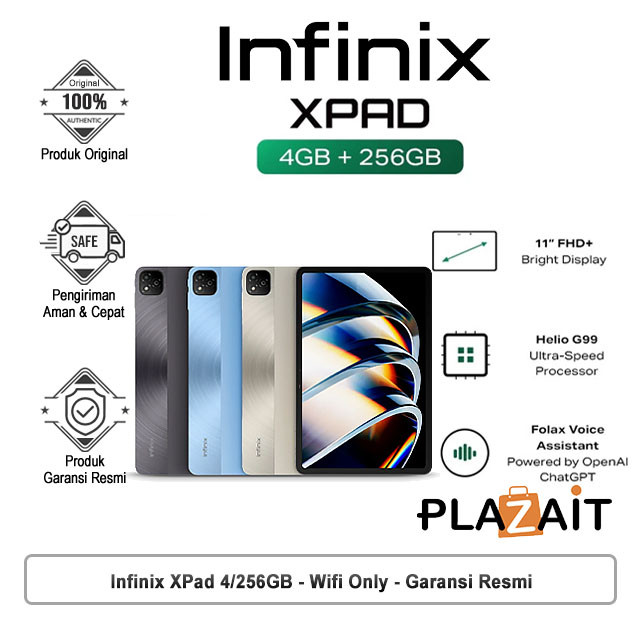 Jual Infinix XPad 4/256GB - Wifi Only - Mediatek Helio G99 - 11" 90Hz ...