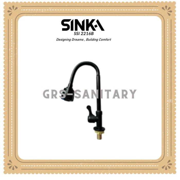 Jual SINKA SSI 2216B KRAN SINK MEJA FLEXIBLE NON BRASS BLACK | Shopee ...