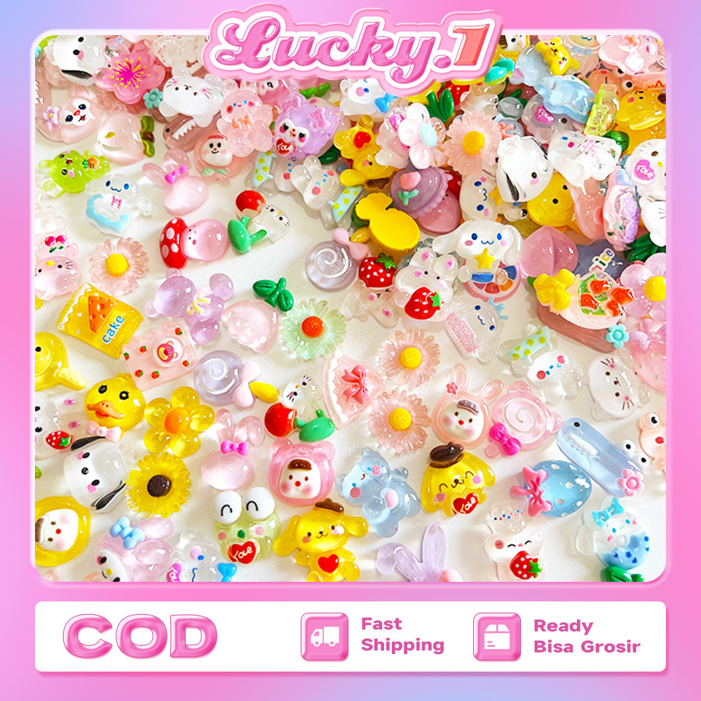 Jual 1 Paket Resin Clay Besar Karakter Lucu Timbul Bahan Hiasan Clay ...