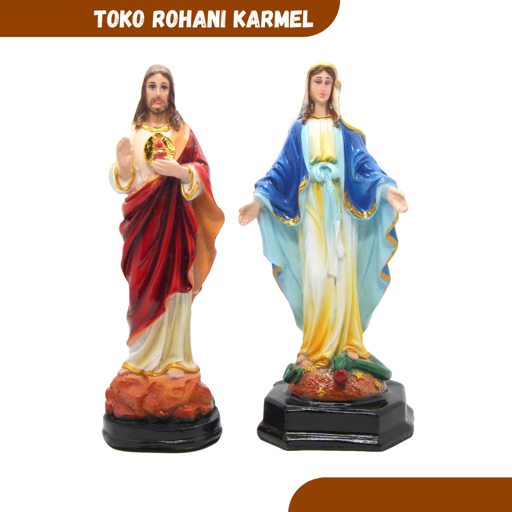 Jual SET PATUNG MARIA DAN YESUS 25 CM / SET PATUNG BUNDA MARIA DAN ...