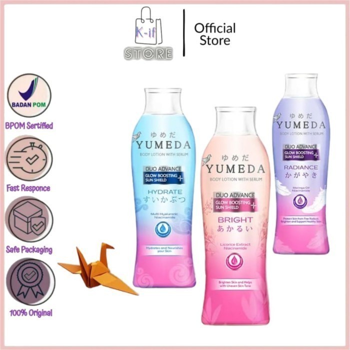 Jual YUMEDA BODY LOTION WITH SERUM 180ML DUO ADVANCE GLOW BOOSTING ...