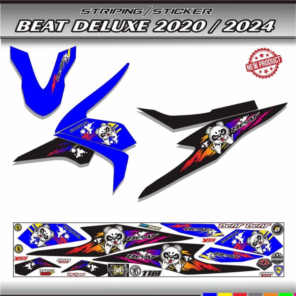 Jual VARIASI STRIPING VARIASI / STIKER MOTOR HONDA BEAT DELUXE / BEAT ...