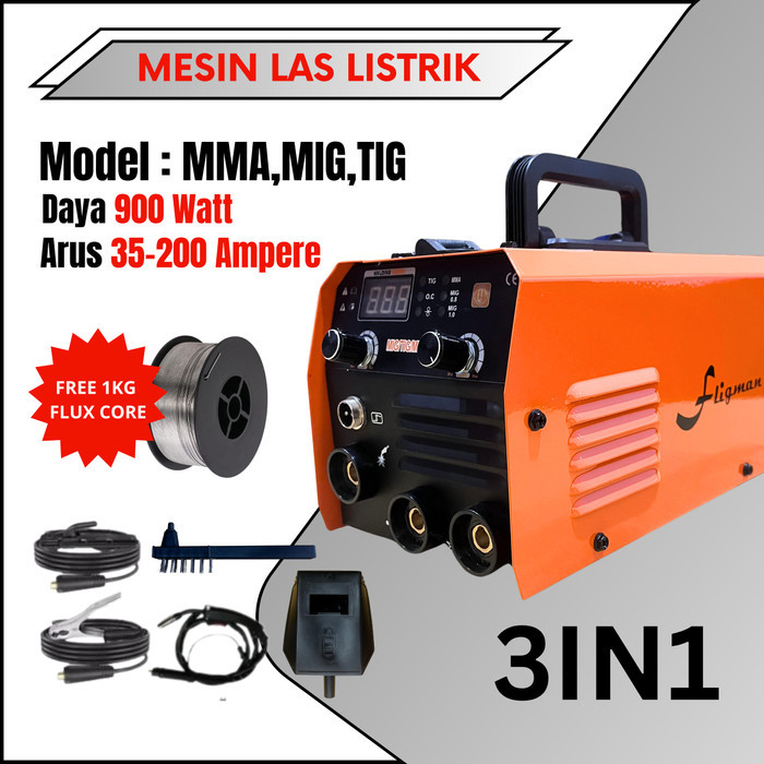 Jual Fligman-Mesin Las MIG 200 Travo Las Inverter CO2 WELDING MIGI GASLESS | Shopee Indonesia