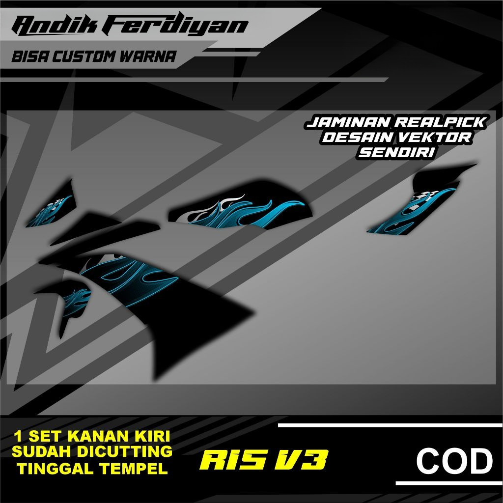 Jual STRIPPING SIMPEL YAMAHA R15 V3 API LIVERY SS BIRU V2 SUDAH DI ...