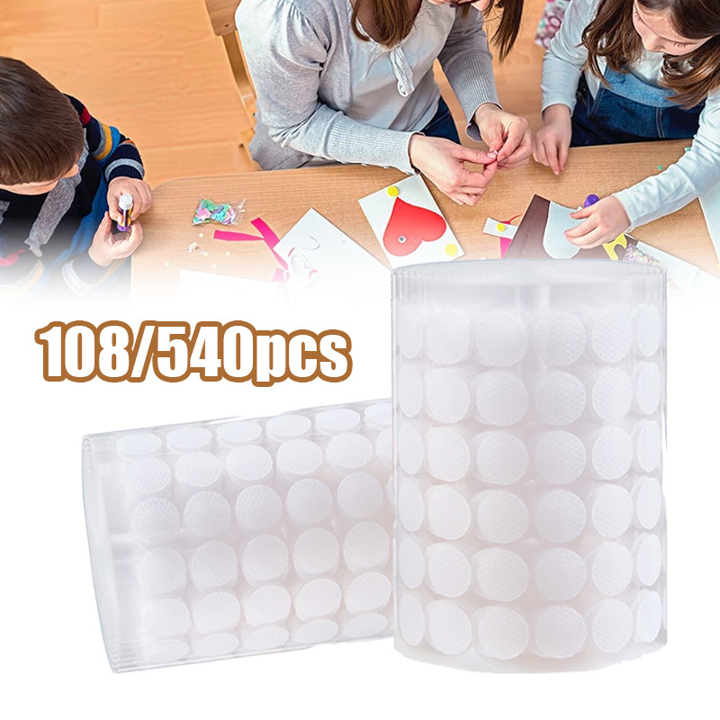 Jual 【New Arrivals】108/540Pcs Velcro Perekat Bulat Double Side Sticker ...