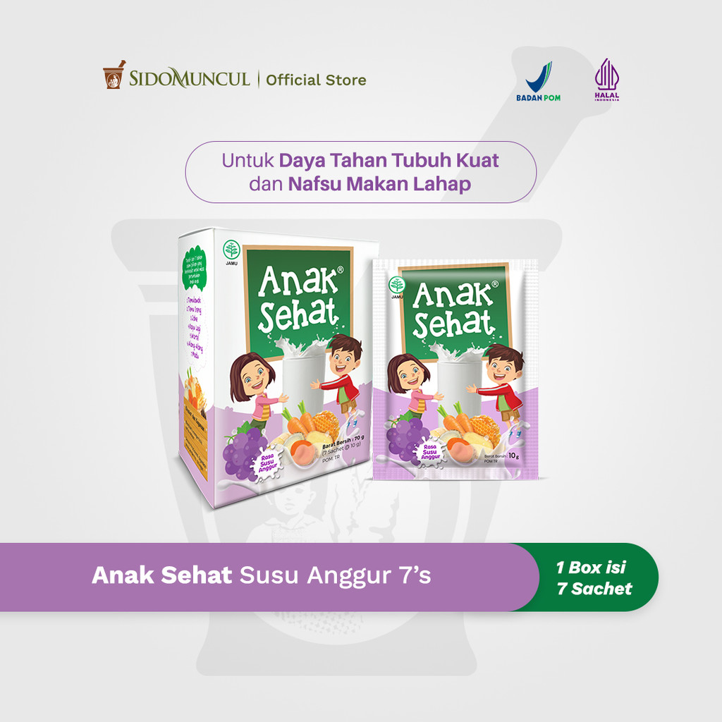 Jual Anak Sehat Susu Rasa Anggur 1 Box Isi 7 Sachet | Shopee Indonesia