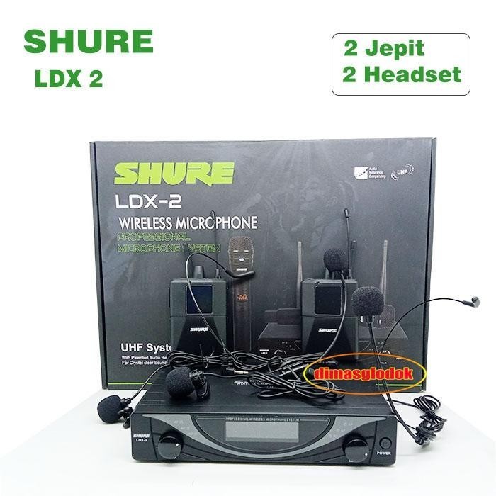 Jual Mic Wireles SHURE LDX -2 Mik SHURE 2 Jepit / Clip On 2 Headset ...