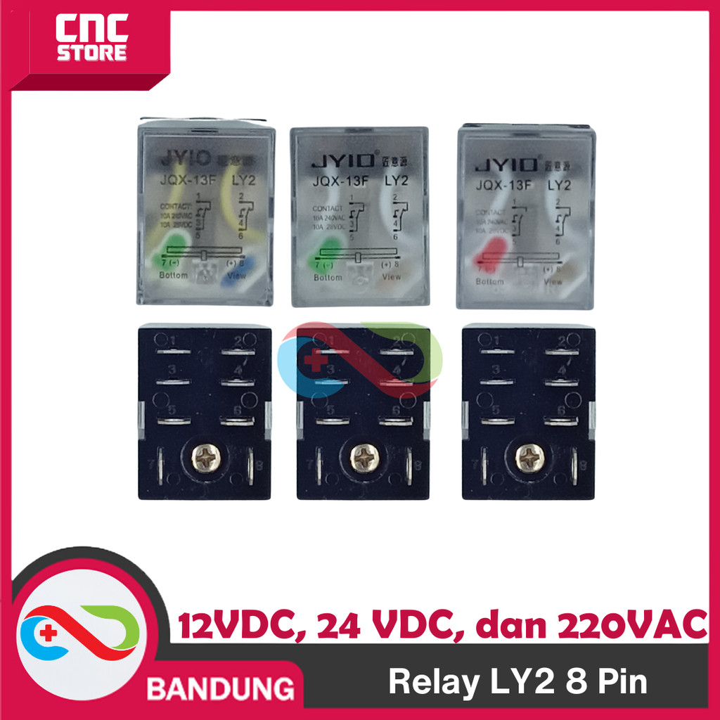 Jual RELAY 8 PIN LY2 - RELAY LY2 12V 24V 220V RELAY LY2N 8 PIN LY-2 LY-2N RELAY 8PIN | Shopee ...