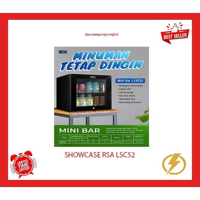 Jual SHOWCASE MINI RSA 52 LITER 90 WATT - LSC52 | Shopee Indonesia