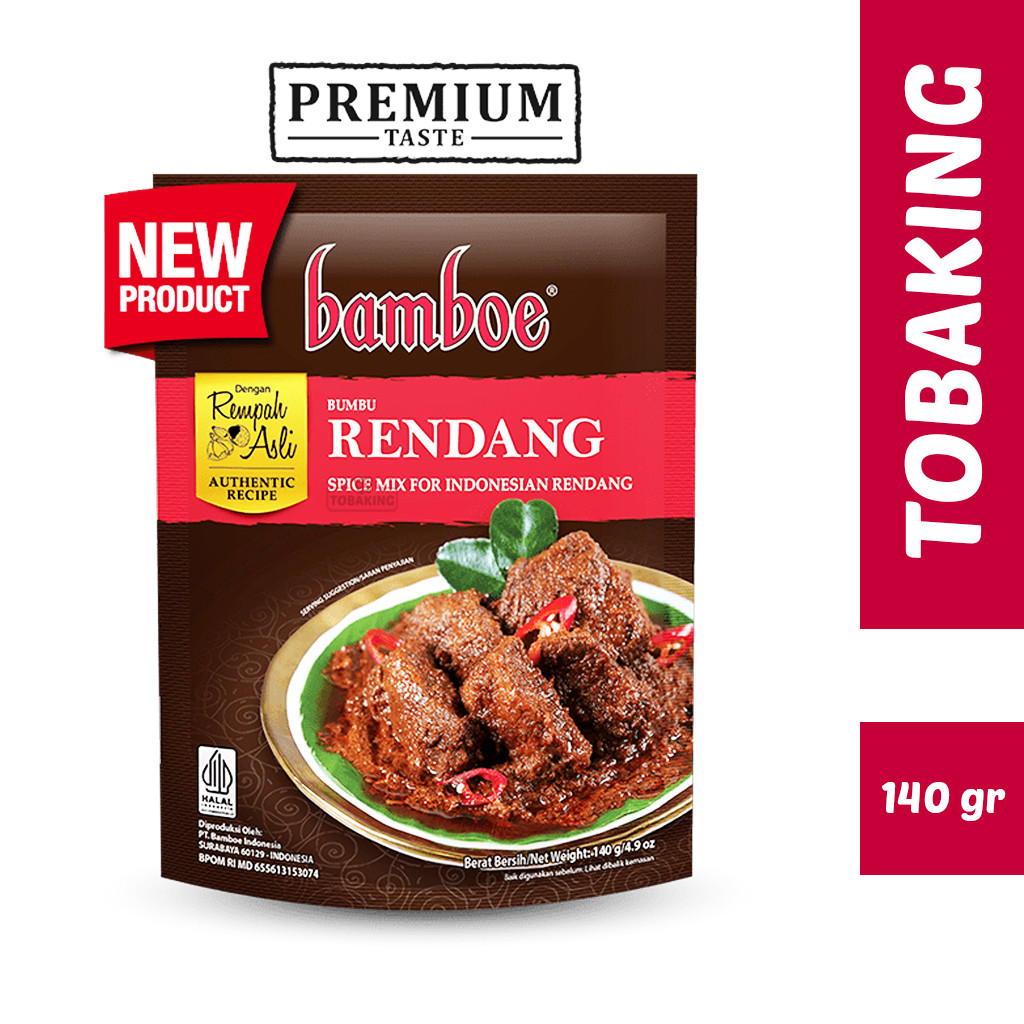 Jual Bamboe Premium Rendang Bumbu Instan 140gr Bumbu Rendang | Shopee ...