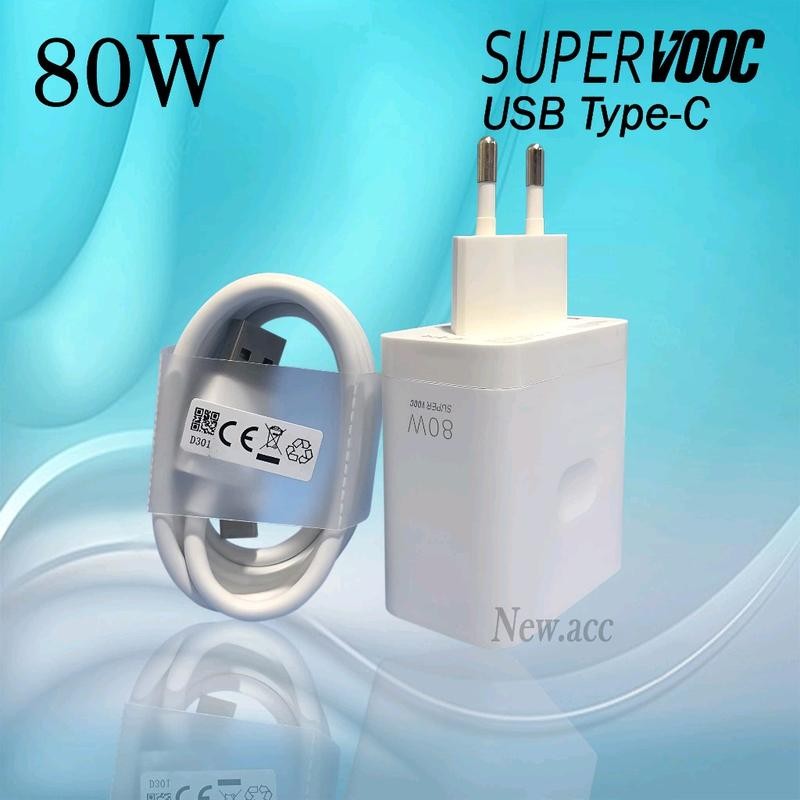 Jual Charger OPPO Original 100% 80W USB MICRO / TYPE C Super VOOC / Super Fast Charging ...