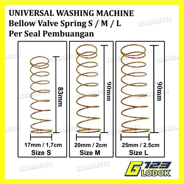 Jual Per Spring Klep Drain Sil Seal Karet Pembuangan Air Mesin Cuci ...