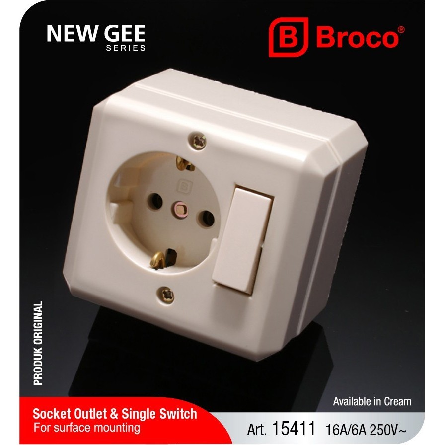 Jual Broco OB Saklar Engkel + Stop Kontak Arde Segi 15411 11 Stop ...
