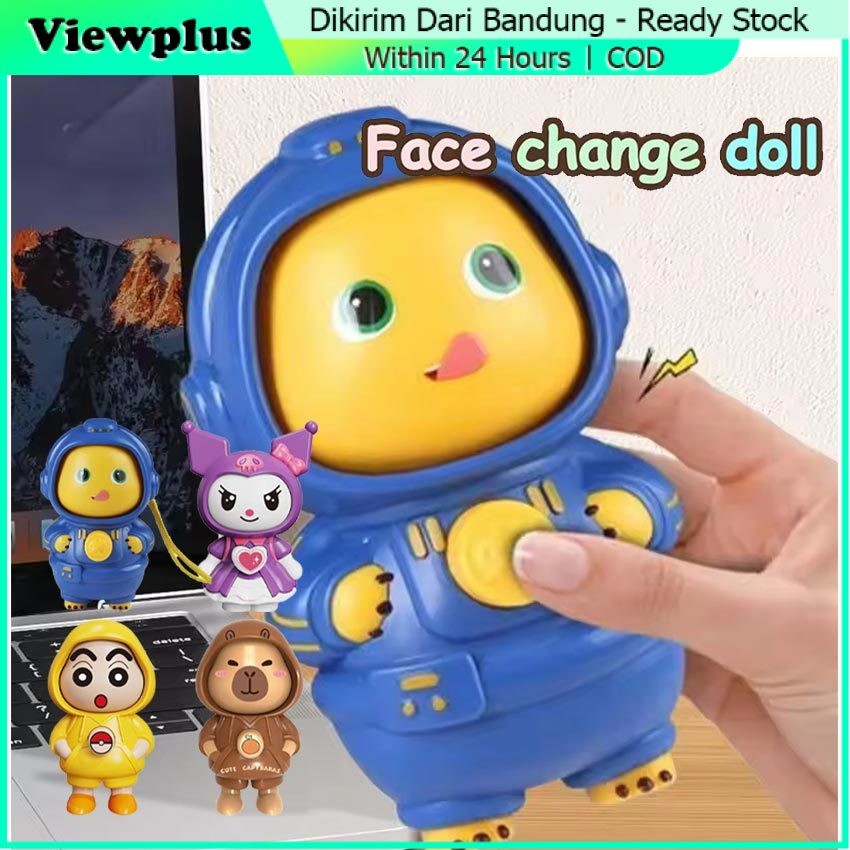 Jual Mainan Anak Face Changing Figure Doll Labubu Yellow Dragon Nailong ...